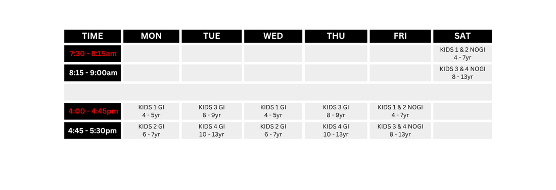 Timetable – Studio55 BJJ